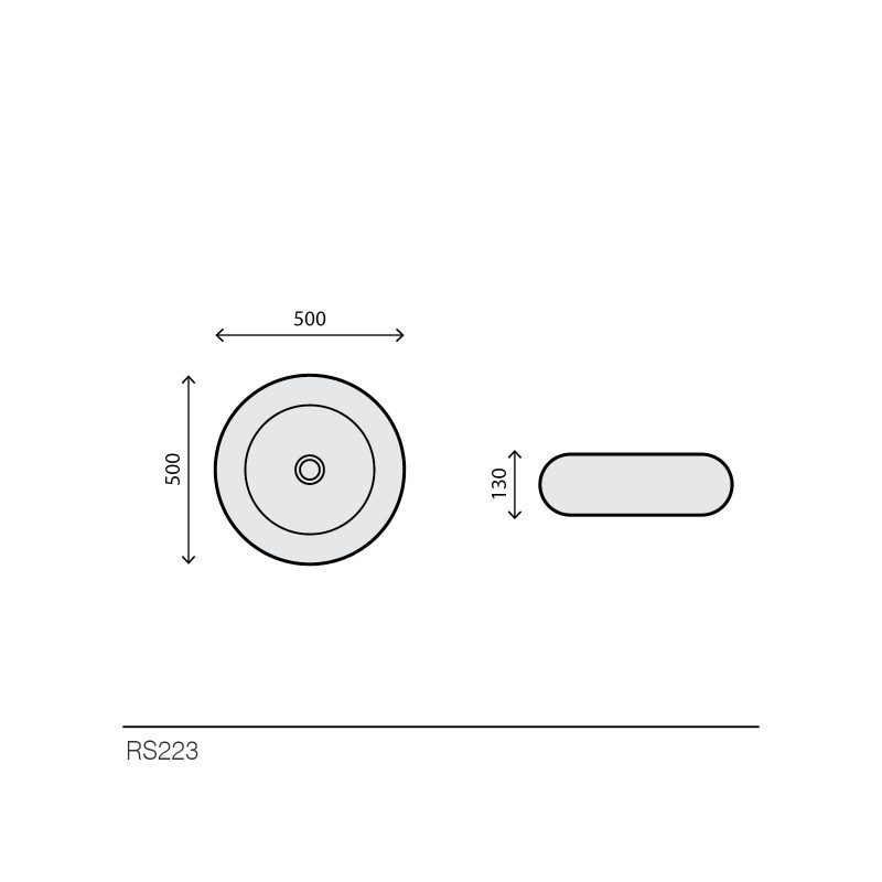Lavatório Redondo Branco - RS223 - Rubicer