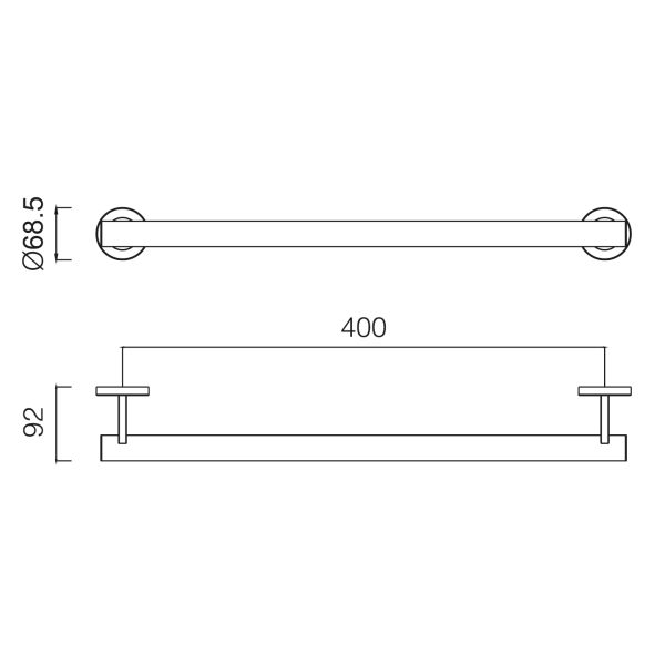 40cm SUS304 Rose Gold Support Bar - Rubicer